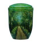 CCU-7436-10 Hand Painted Forest Adult Urn - Loving Memorial Urns