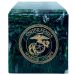 ET-CUFG-MAR US Marine Cultured Marble Cube Urn - Loving Memorial Urns
